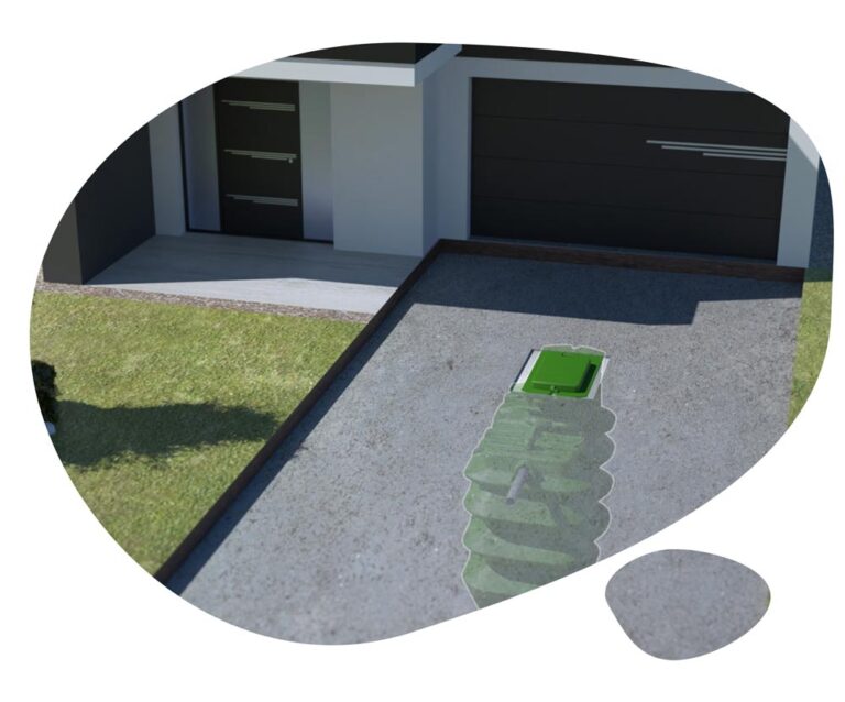 Micro station d'épuration innoclair : pose avec passage de véhicule